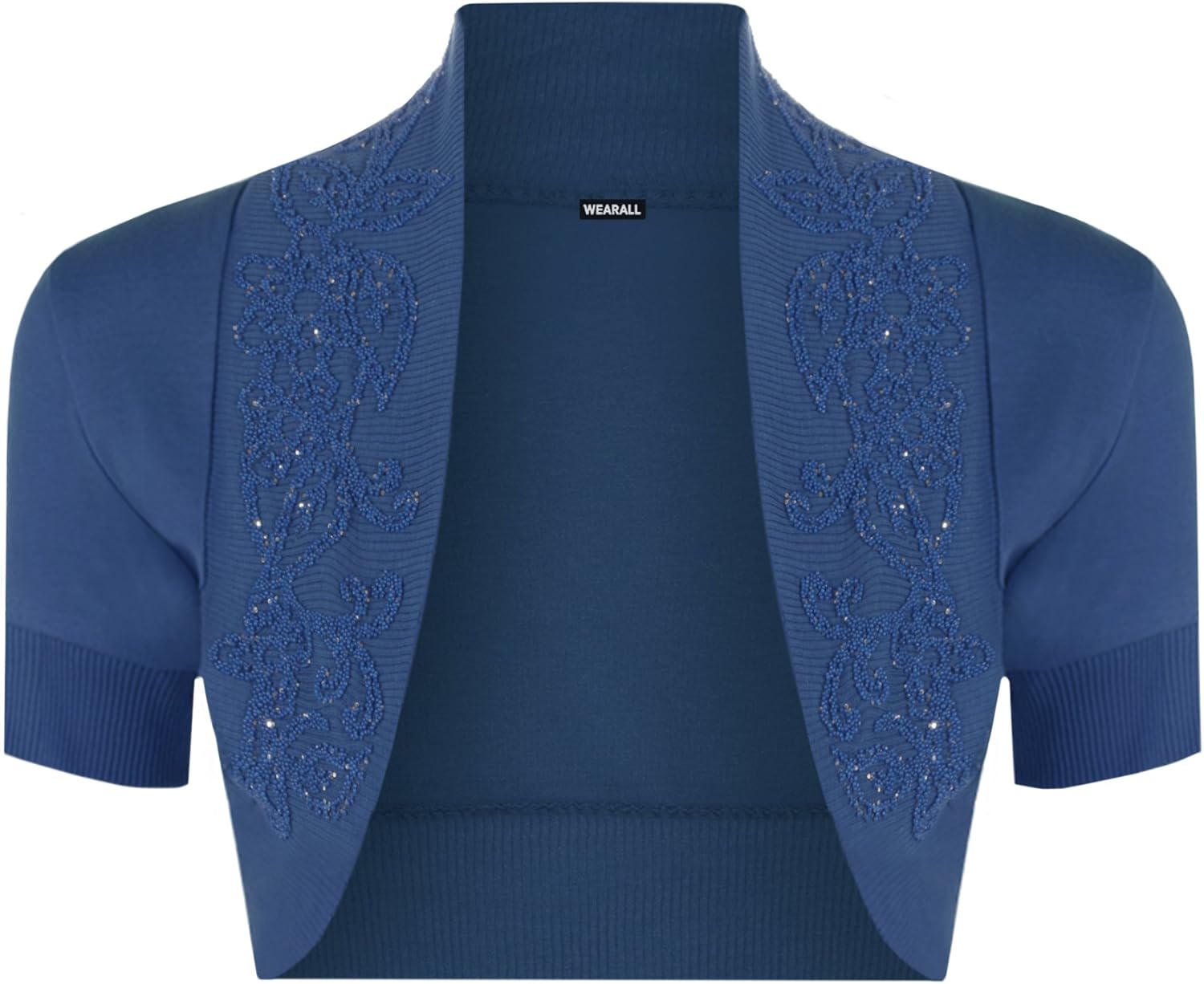 WearAll - Mujer Torera con Adornos en Strass de Manga Larga: Amazon.es ...