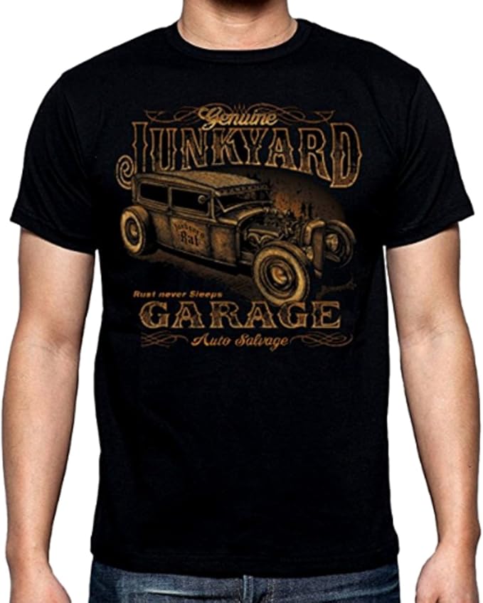 Amazon.com: Genuine Junkyard Garage Men's T-Shirt Black: Clothing