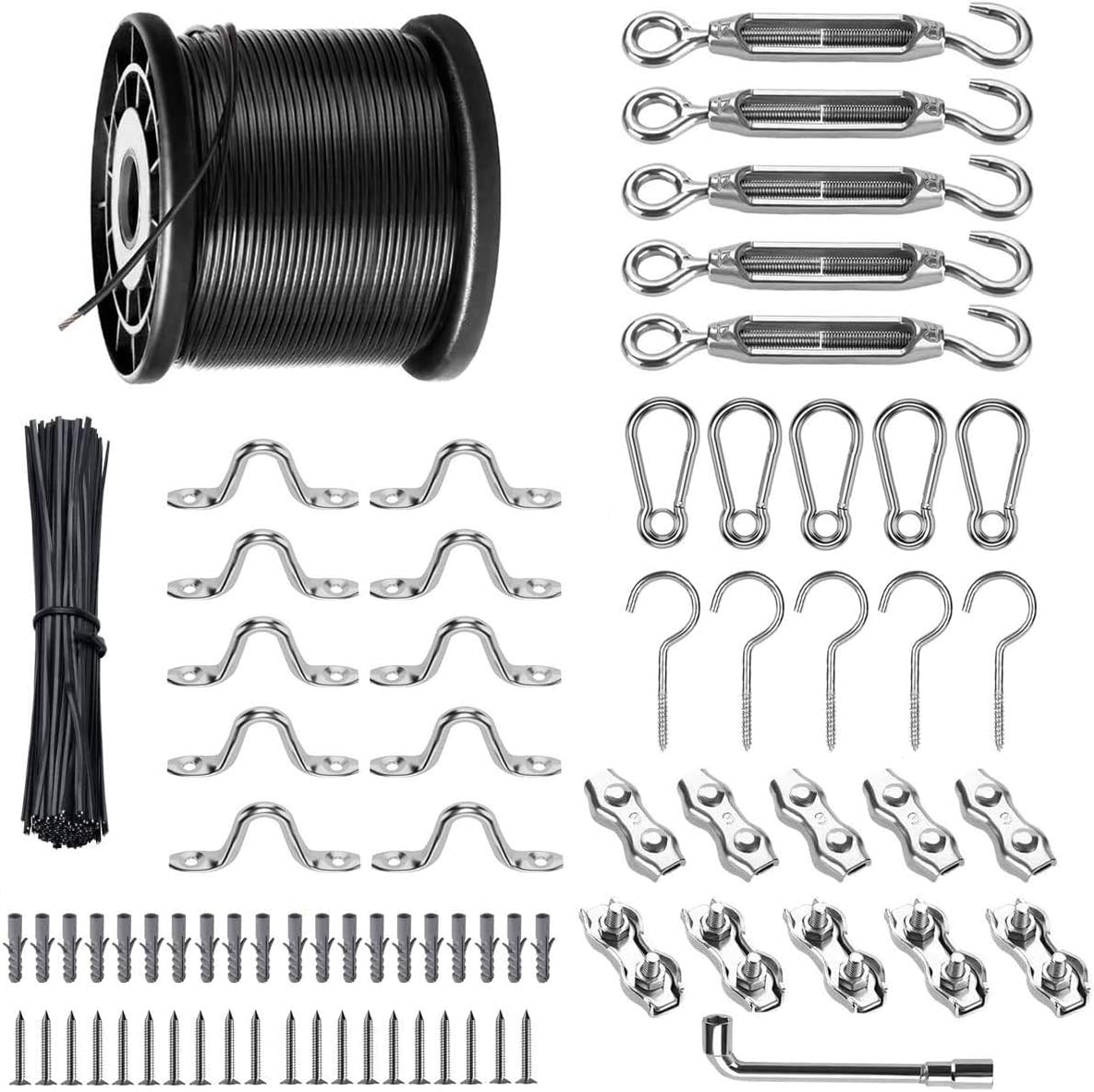 TooTaci Outdoor String Light Hanging Kit, Globe String Light Suspension ...