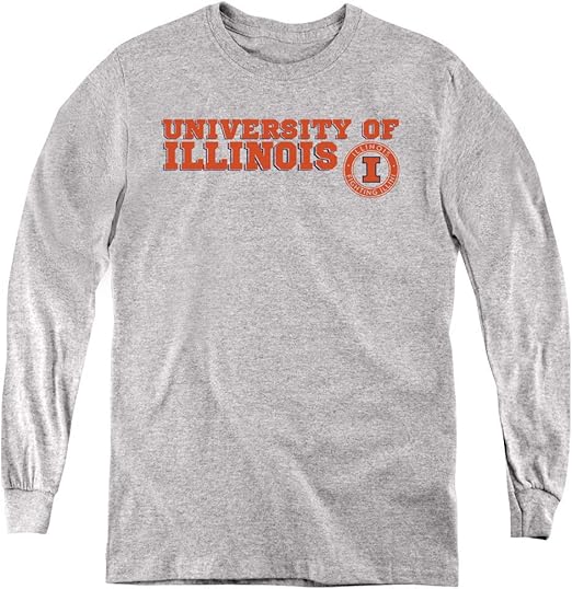 Amazon.com: University of Illinois Official Block Text Youth Long ...