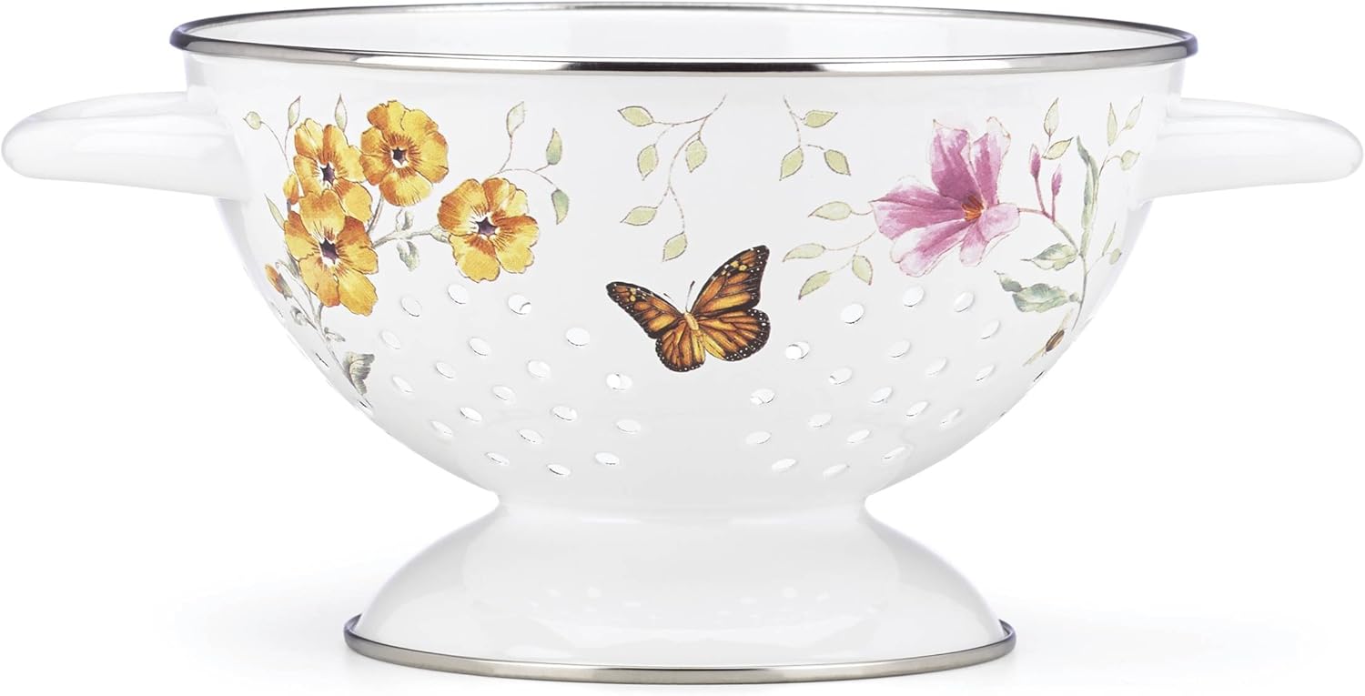Amazon.com: Lenox Butterfly Meadow Enamel Collander: Kitchen & Dining