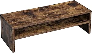 Amazon.com: SONGMICS Computer Monitor Stand, Wooden Laptop Riser, 2 ...