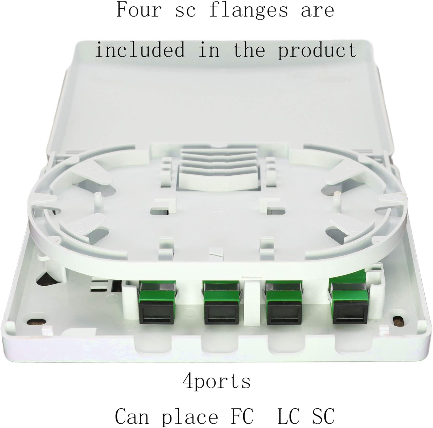 Fiber Optical Terminal Junction Box with 4 SC Flanges，4-Port Fiber ...