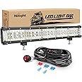 Amazon.com: Nilight 22 Inch Side Shooter LED Light Bar Quadruple Row Spot Flood Combo Lights w ...