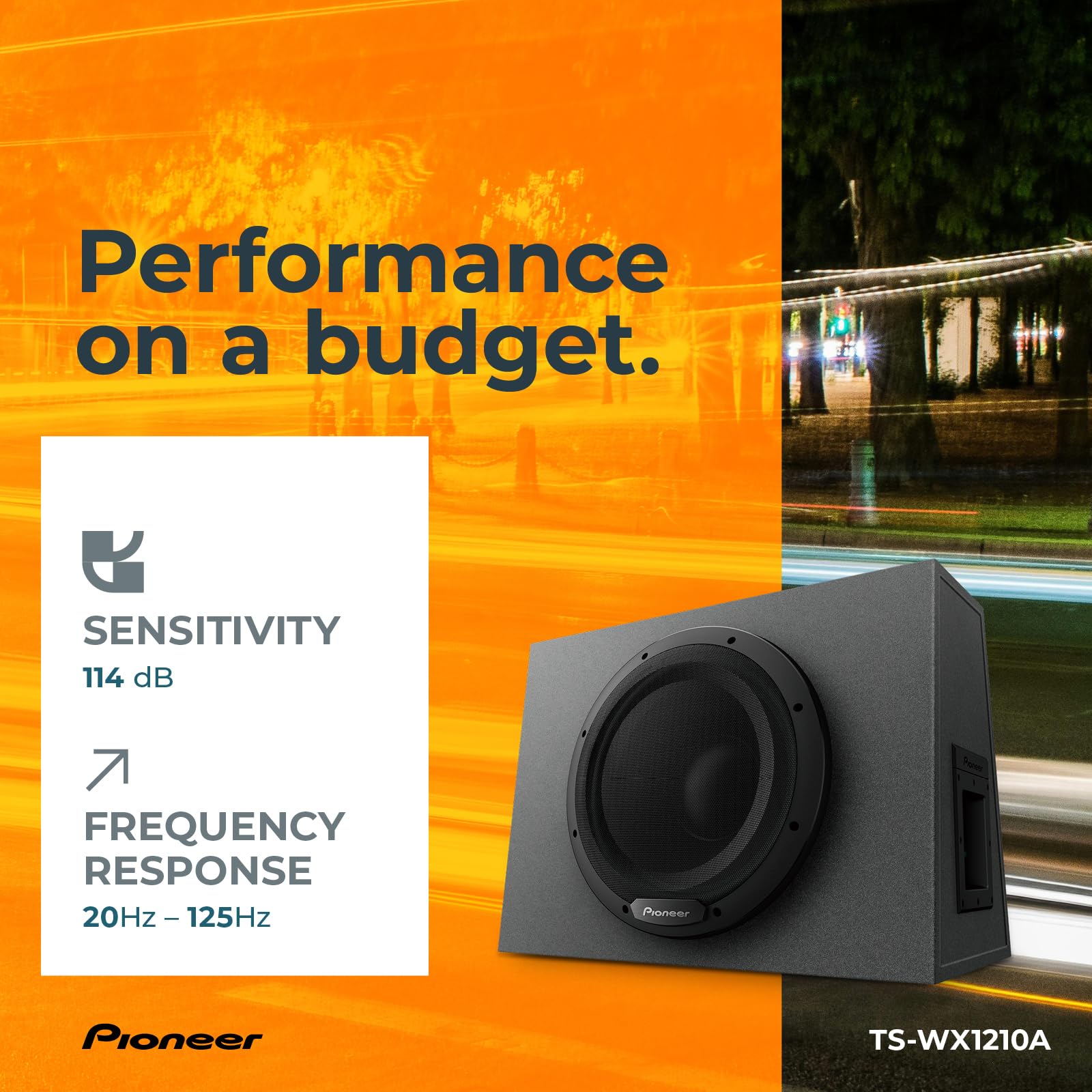 Mua PIONEER TS-WX1210A 12” Subwoofer – 1300W Max, Built-in Amp for Easy ...