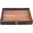 Amazon.com: Cabilock Wood Glass Top Display Case Wooden Jewelry Display ...