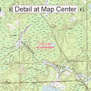Amazon.com : USGS Topographic Quadrangle Map - Clam Lake, Wisconsin ...