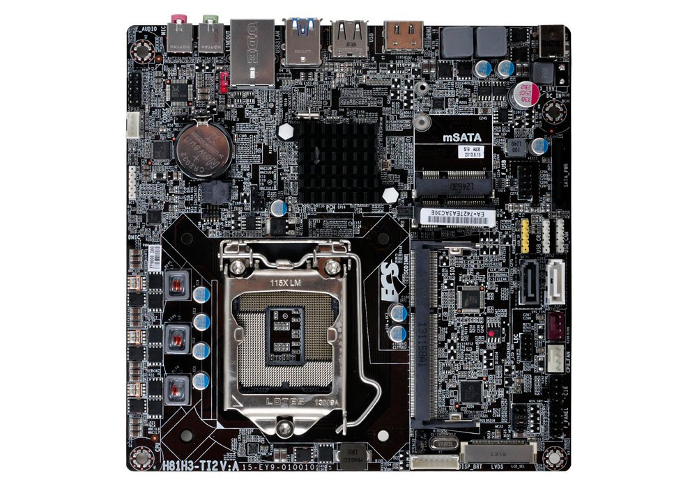 ECS Thin mini ITX Motherboard, H81H3-TI2 V1.0, LGA1150 socket, Thin ...