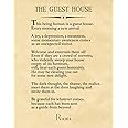 Amazon.com: Rumi - The Guest House, Rumi Poetry Room Decor / Rumi Quote ...