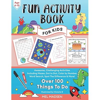 Fun Activity Book For Kids Age 6,7,8,9,10: Awesome, Challenging ...