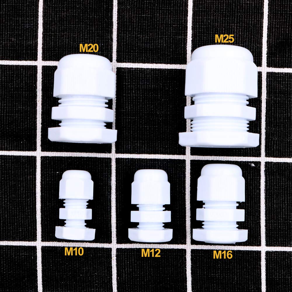 Namvo100 Pcs Cable Glands Waterproof IP68 Adjustable Cable Connectors ...
