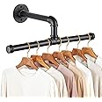 Amazon.com: Home Expert Industrial Pipe Clothing Rack Wall Mounted ...
