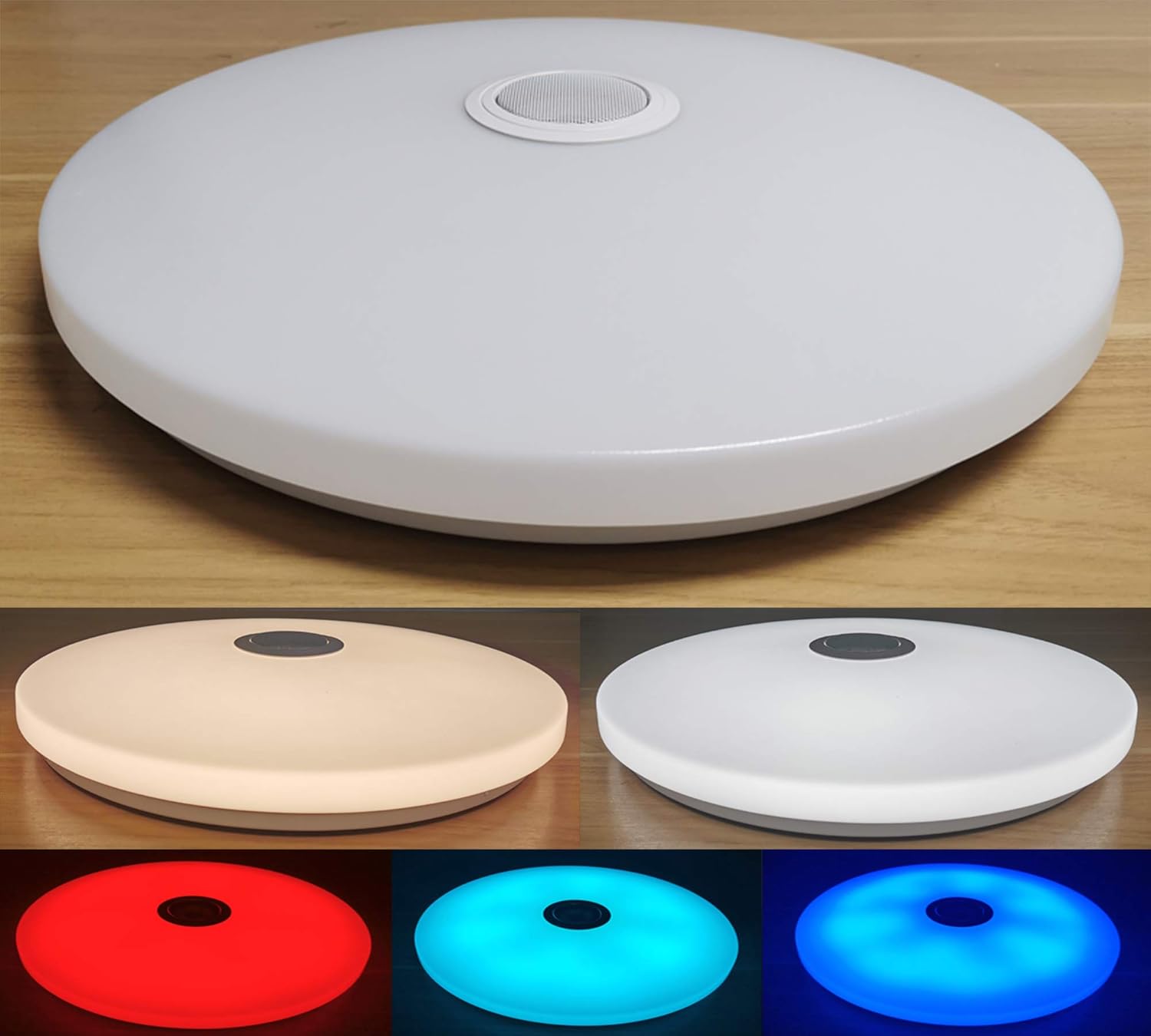 Smart LED Ceiling Light with Speaker, Super Slim,Adjust Color ...
