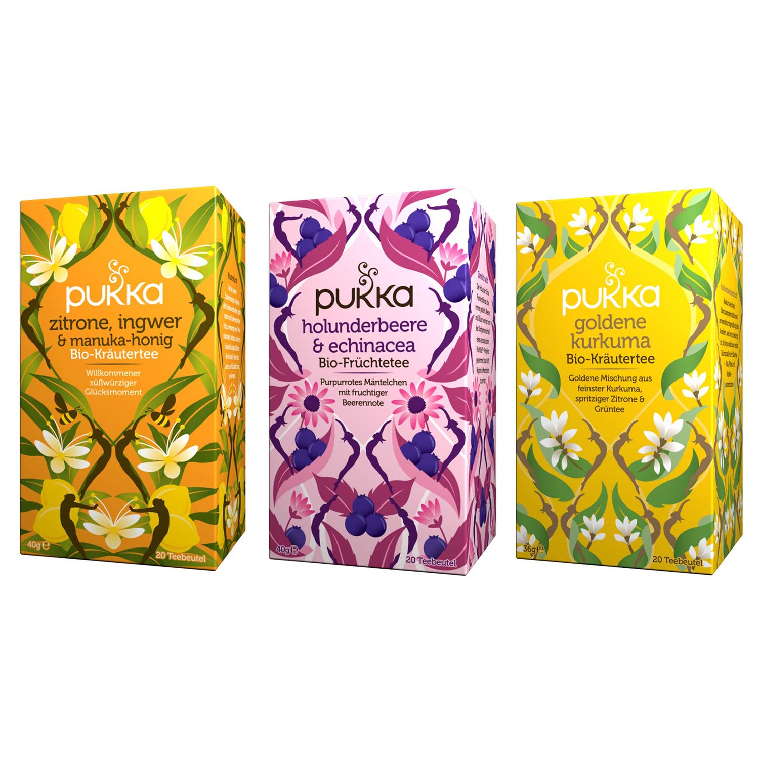 Pukka Bio-Tee Set für ganzheitliches Wohlbefinden mit den Teesorten ...