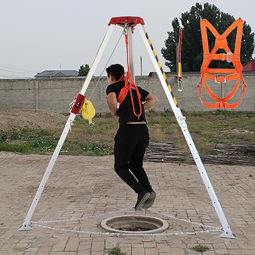 emergency rescue tripod with 10m safety rope, Confined Space Tripod Kit ...