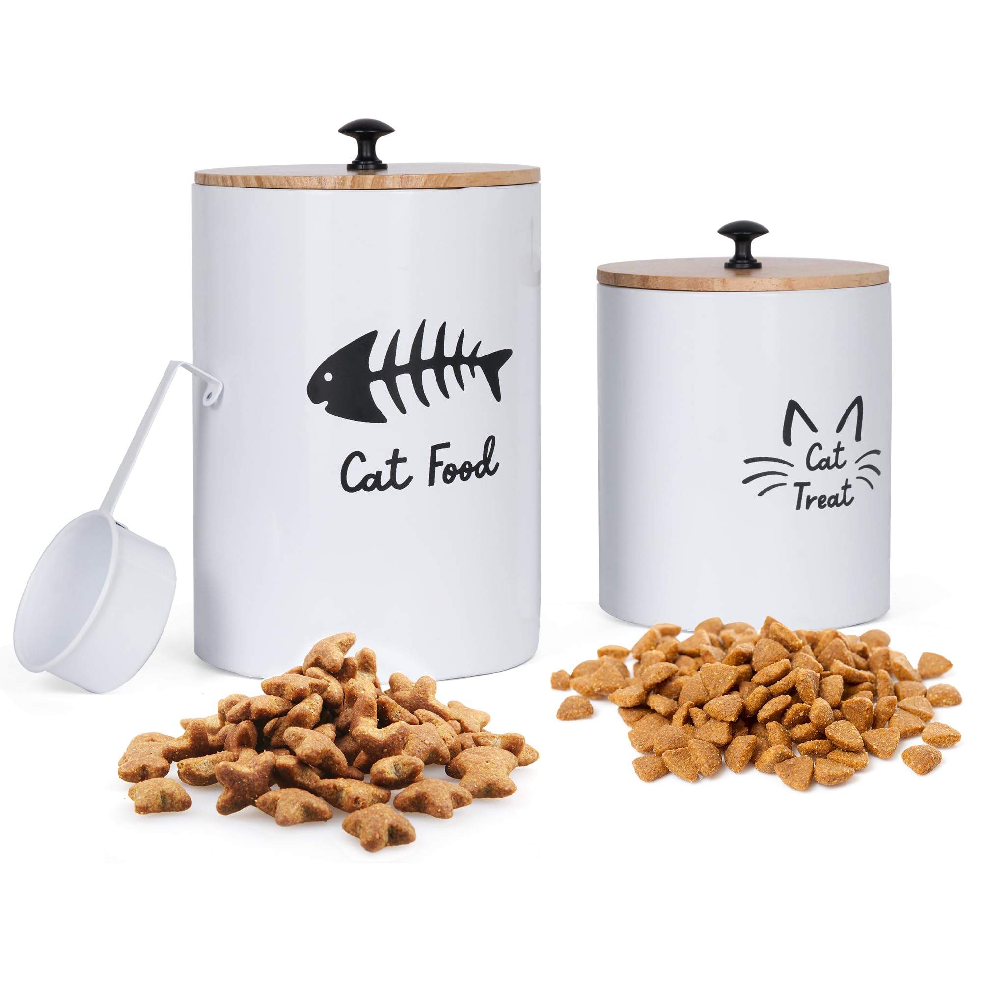 Defined Deco Cat Food Storage Container,Cat Food Container Set of 2 ...