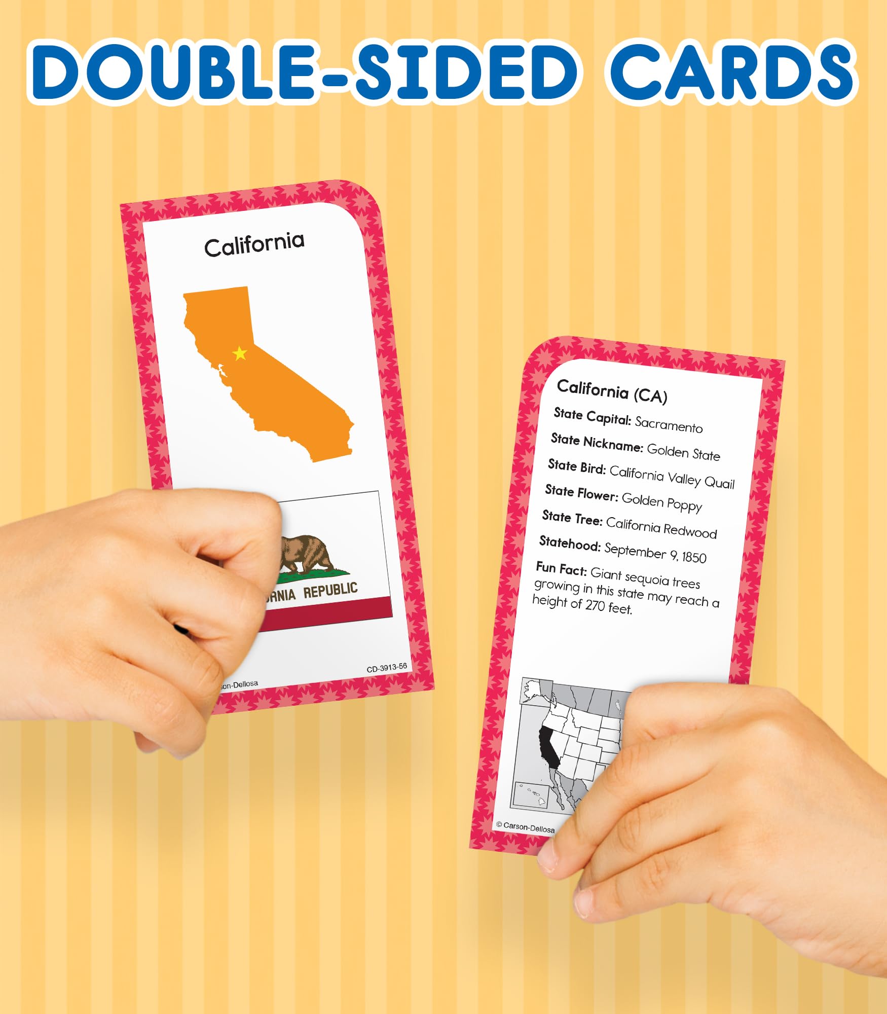 Mua Carson Dellosa States and Capitals Flash Cards for Kids Ages 8 ...