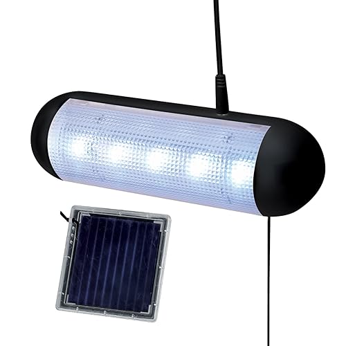 Solalite 5 LED Solar Powered Rechargeable Garage Greenhouse Shed Light ...