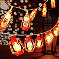 Amazon.com: AceList 30 Red Lantern String Lights for Bedroom Patio ...