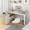Homsee Home Office Computer Desk Corner Desk with 3 Drawers and 2 ...
