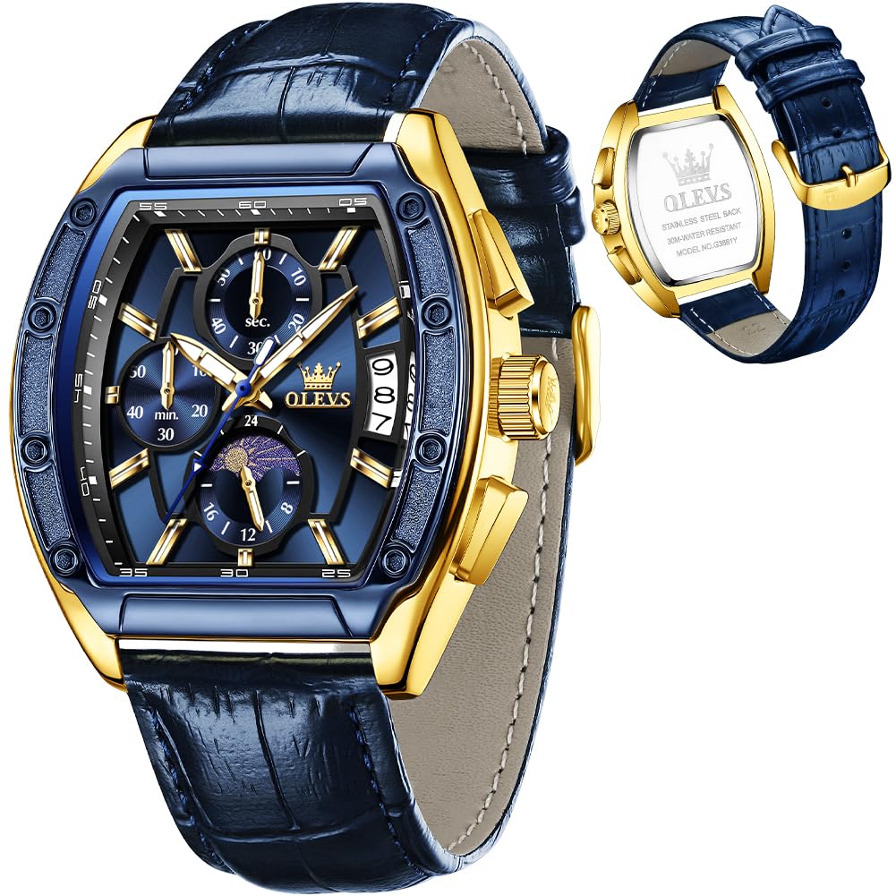 Mua OLEVS Mens Watches Square Fashion Big Face Quartz Watch Luminous ...