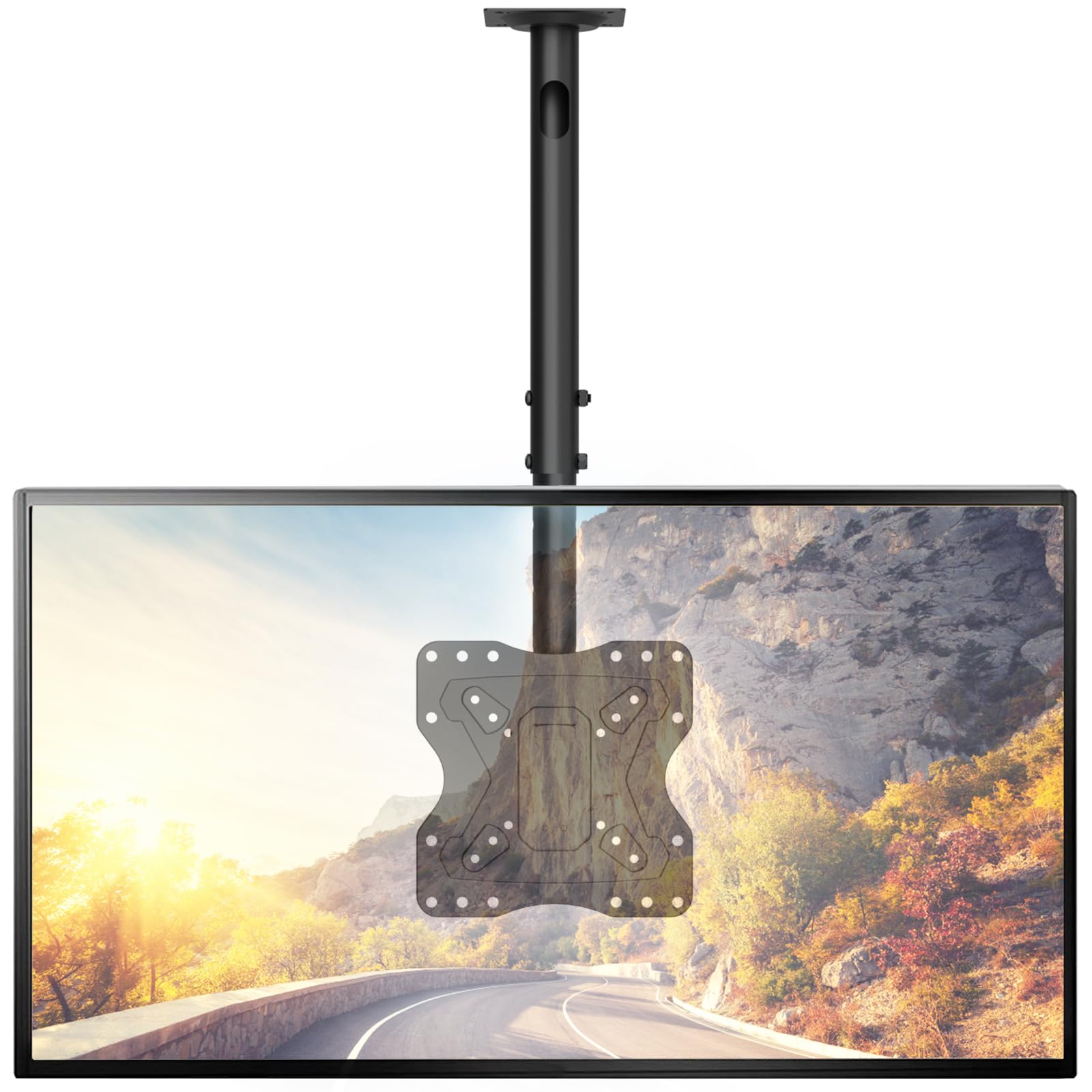 WALI TV Ceiling Mount Adjustable Bracket Fits Most LED, LCD, OLED and ...