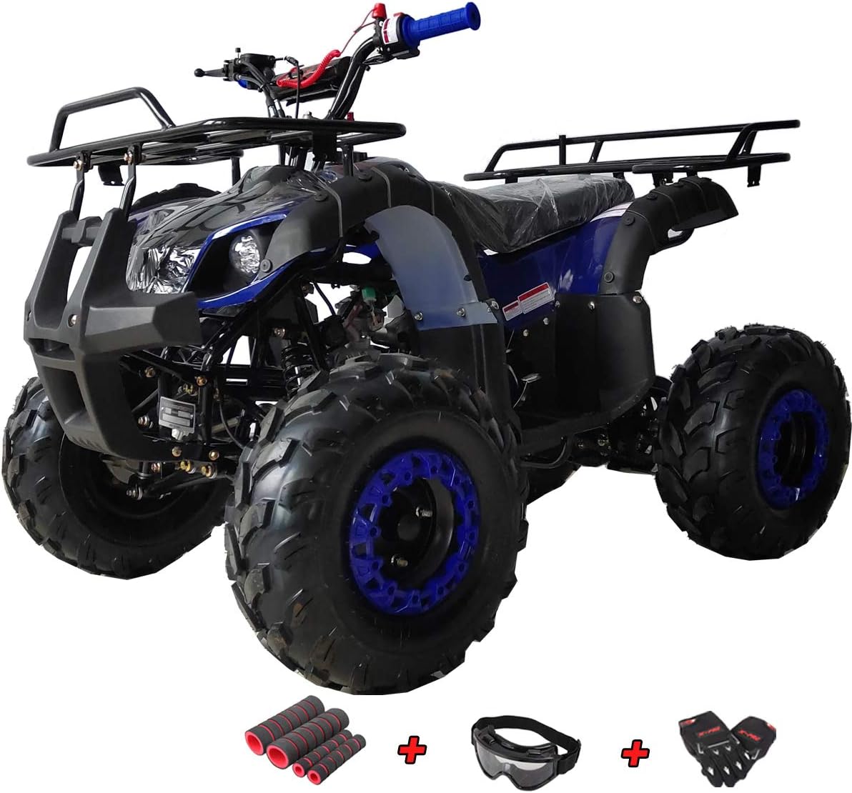 Amazon.com: X-PRO 125cc ATV 4 Wheels Wheelers Quad 125 ATV Quads with LED Lights, Big 19"/18 ...