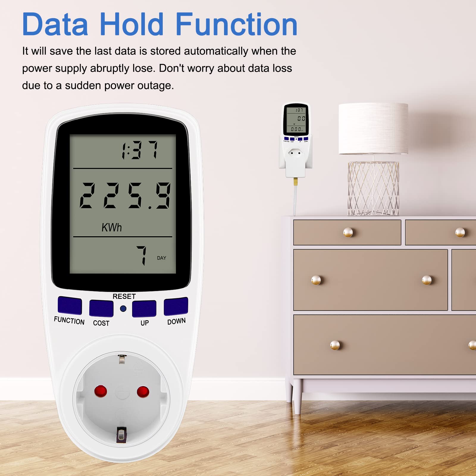 Mua Weinsamkeit Power Meter Socket, Energy Cost Meter with LCD ...