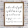 Amazon.com : Script Alphabet Stencil - Reusable DIY Letter Stencil ...