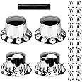 Lug Nut Covers For Semi Trucks Chrome Dome Front Axle Cover With 33mm ...