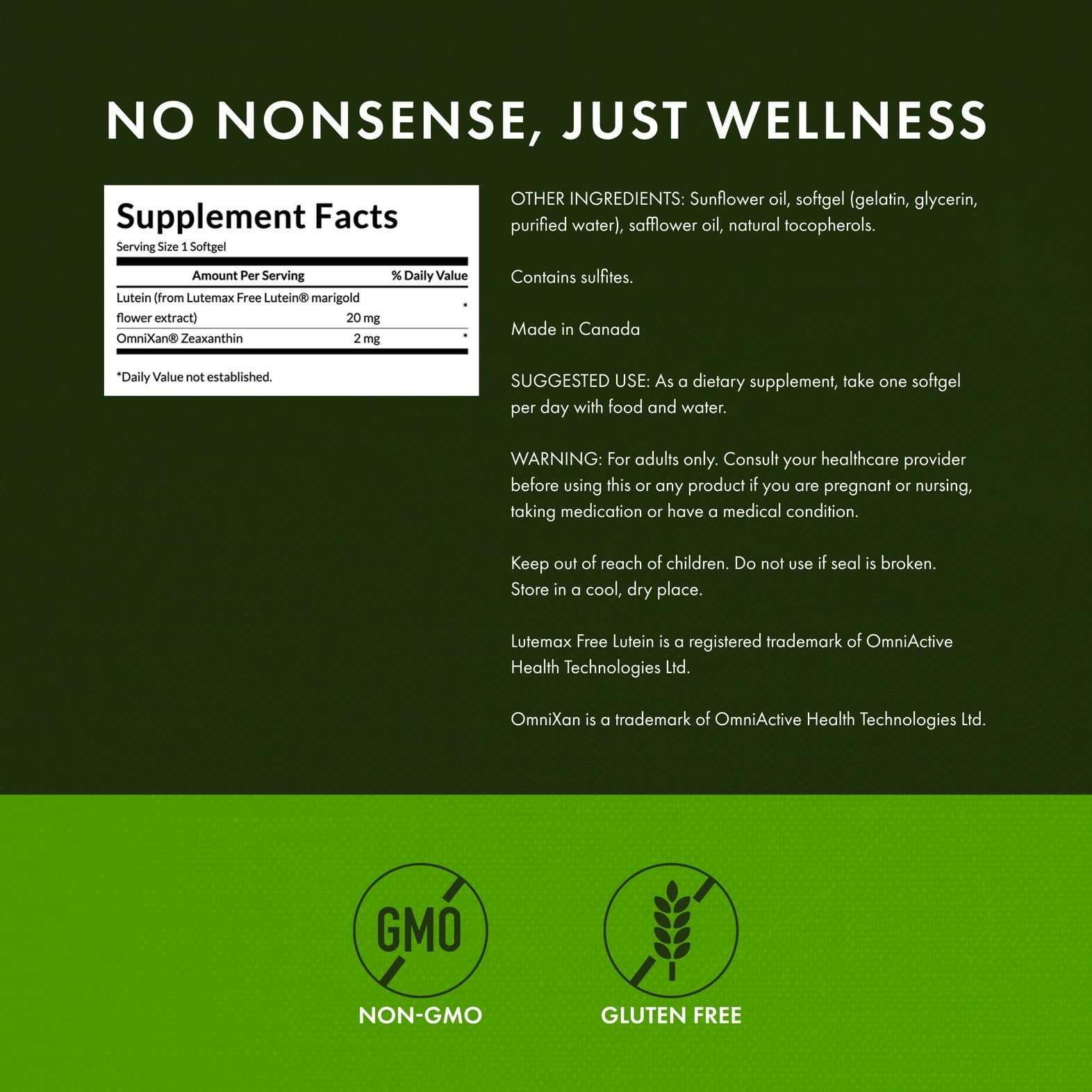 Mua Swanson Lutein & Zeaxanthin Synergistic Eye Health Vision Retina ...