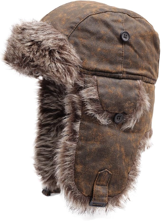 Flechet - Cappello Aviatore uomo Marbree - Size XL - marron: Amazon.it ...