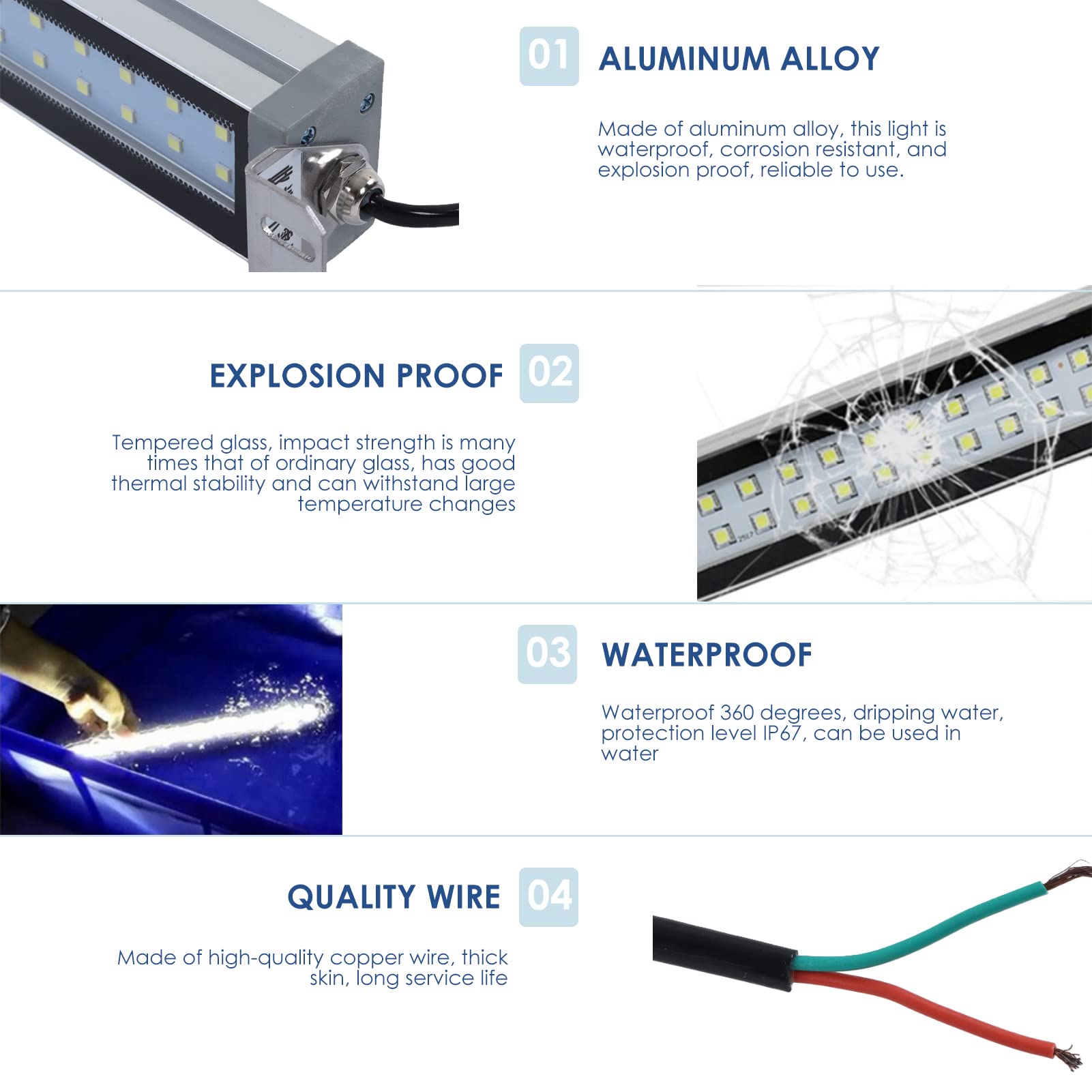 Mua 24V 12W LED Tube Light, CNC Machine Work LED Shop Lights with IP67 ...