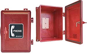 Amazon.com: RED Waterproof Phone Box Enclosure with Spring Loaded Door ...