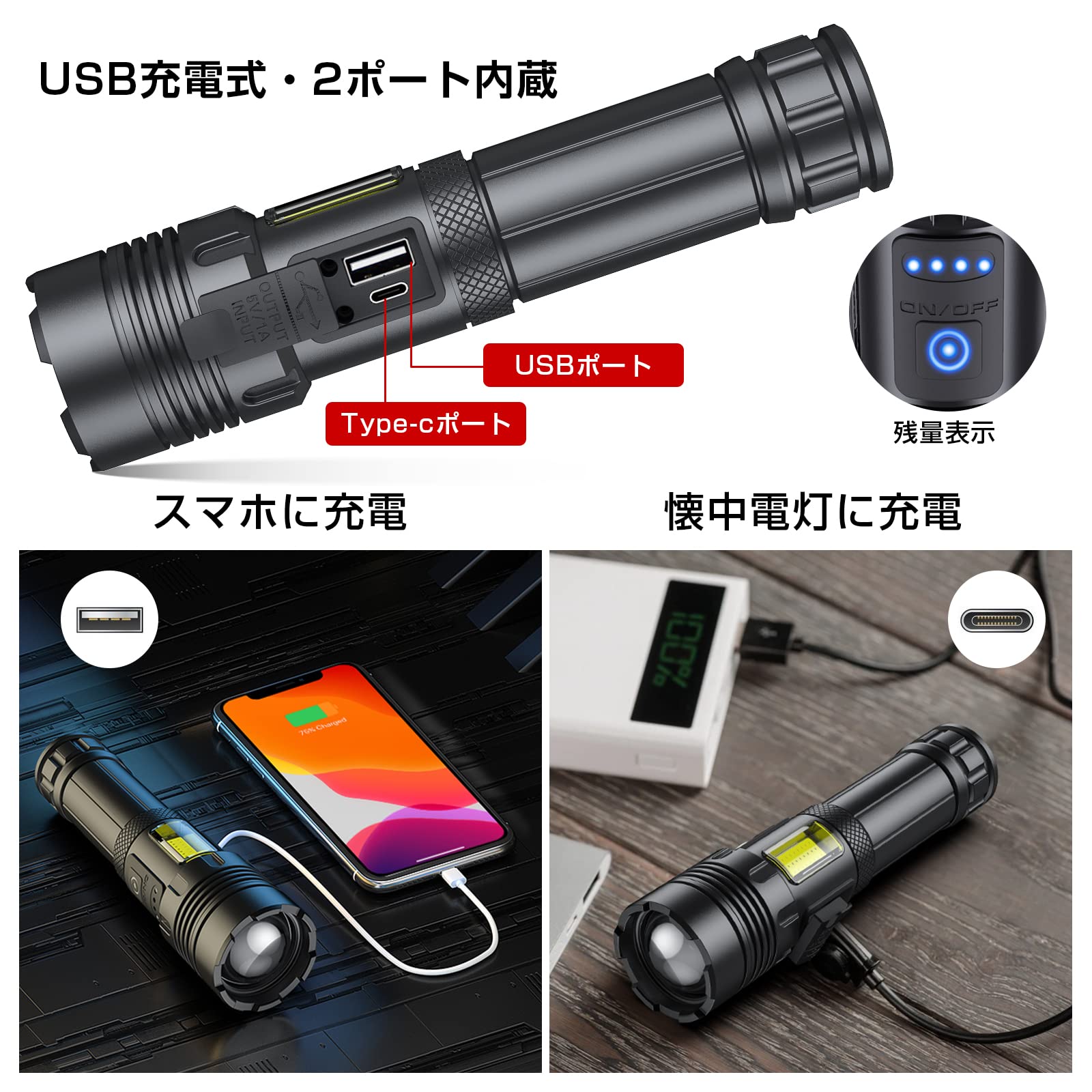 Mua Super Bright XHP160 LED Flashlight, Powerful, Disaster Prevention ...