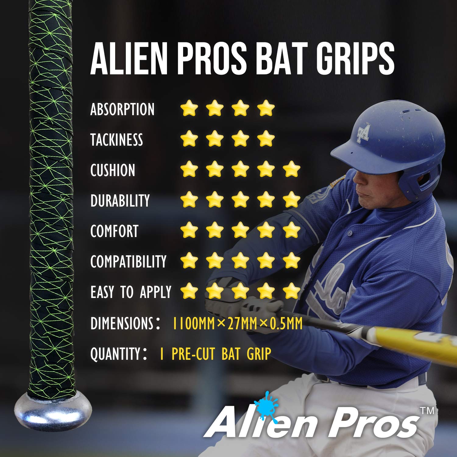 on sale : Alien Pros Bat Grip Tape for Baseball and Softball (3-Pack ...
