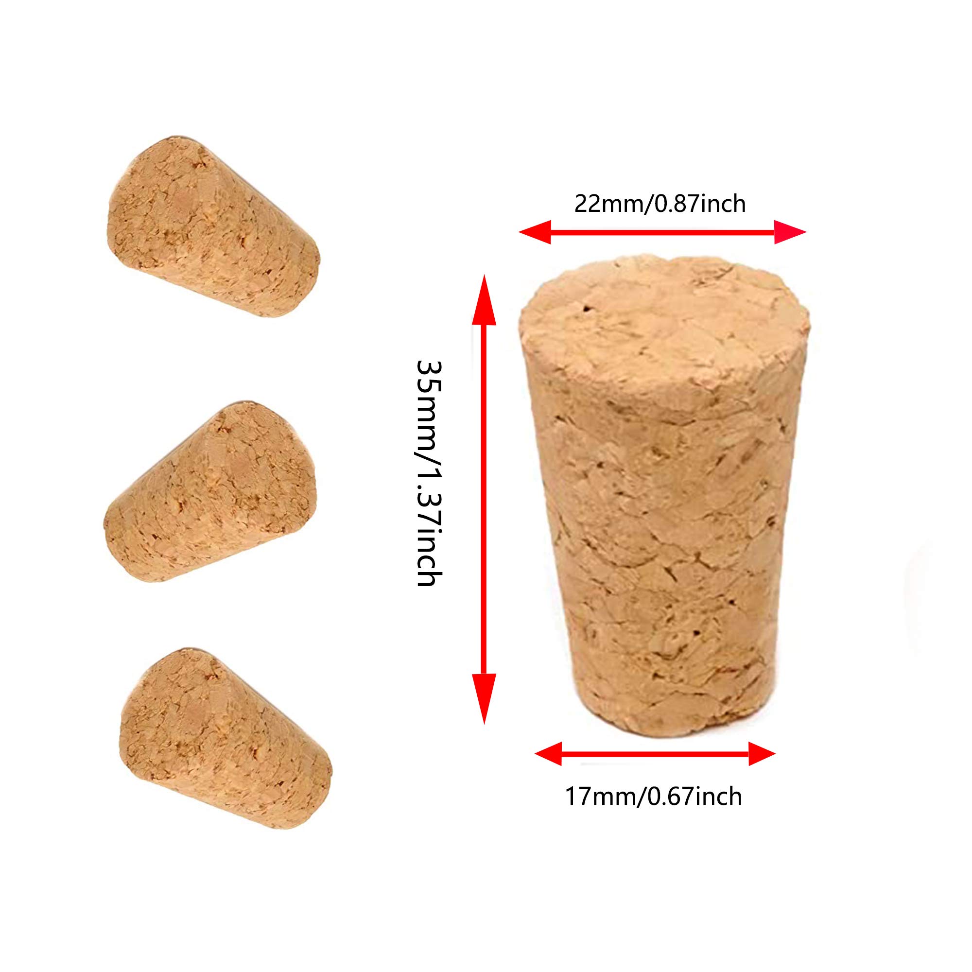 30 Pack Natural Soft Wood Corks, Tapered Cork Wooden Beer Bottle ...