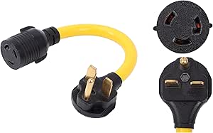 Amazon.com: ONETAK NEMA 6-30P to L6-30R 240V 30 Amp 3 Prong Male Plug ...