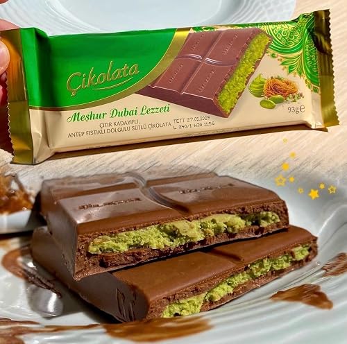 Dubai Chocolate Bar Pistachio Kataifi – Viral Dubai Chocolate with ...