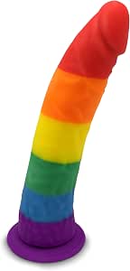 Pride Dildo The 8 Silicone Rainbow Dildo With Suction