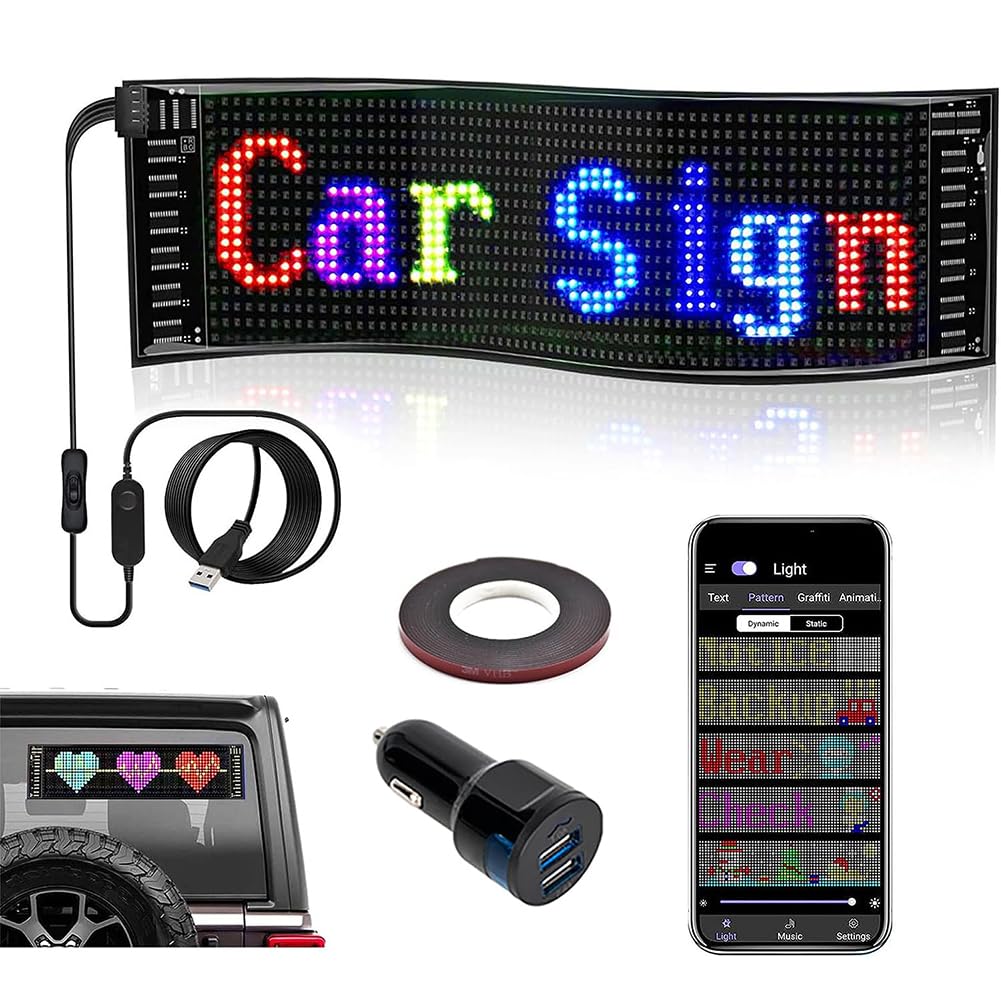 Mua OPSREY LED Car Sign, Flexible LED Matrix Panel with Bluetooth Smart ...