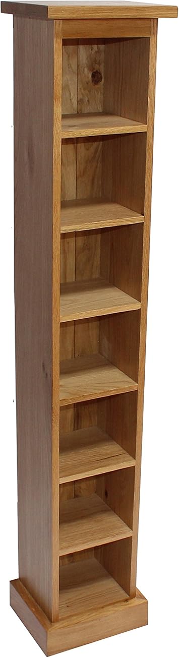 Oak cd Storage Rack Tower Holds 105 cds Furniture: Amazon.co.uk ...