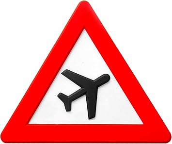 Unbekannt 3D Magnet - Verkehrsschild: ACHTUNG - Flugzeuge - Der ...