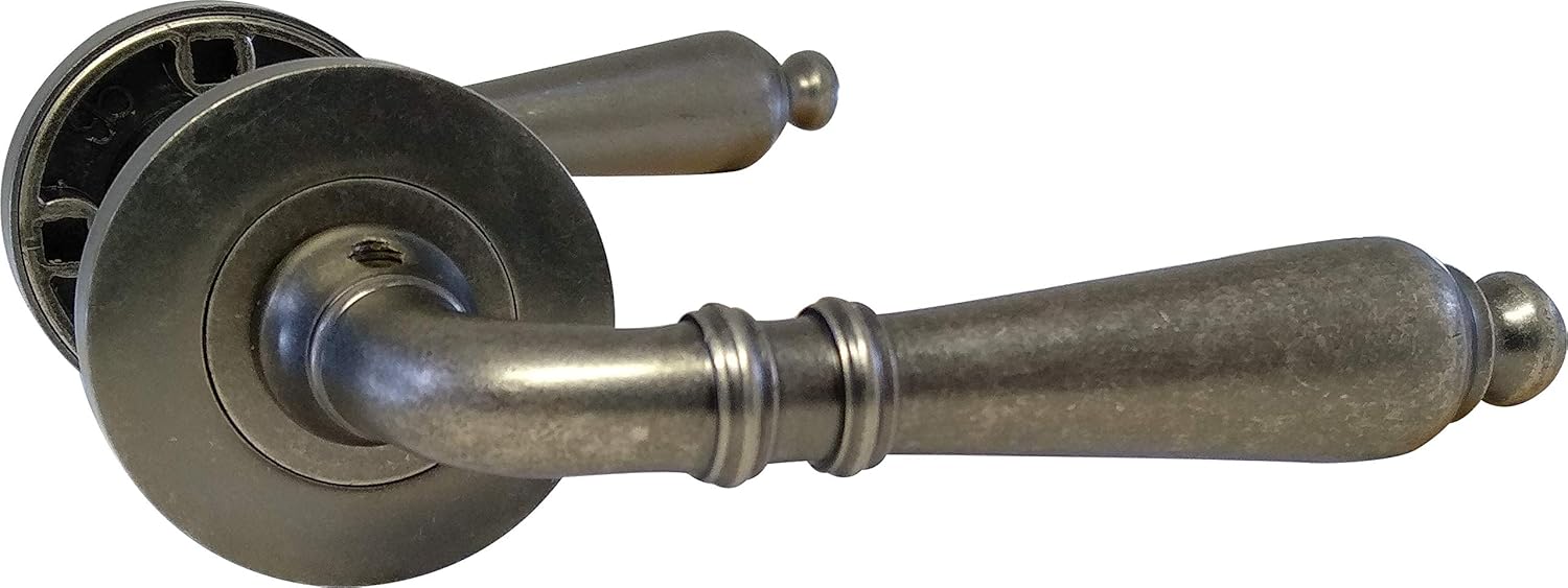 Antique Pewter Designer Lever Handle on Rose English Style (Made from ...