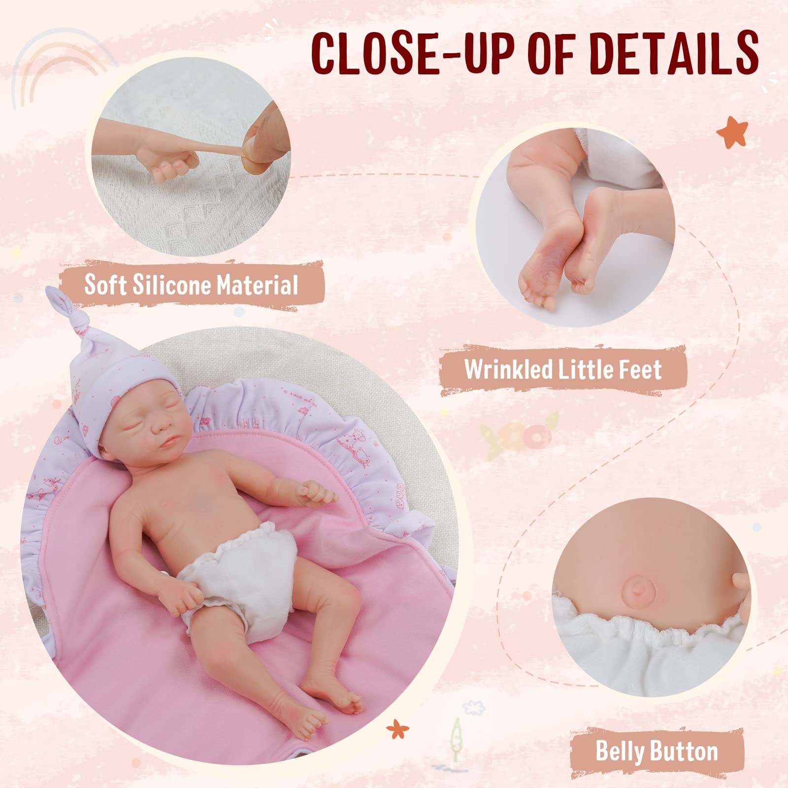 Mua BABESIDE 12 Inch (Weight 3.3 Lb) Lifelike Reborn Baby Dolls ...