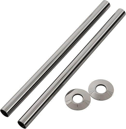 Arroll Pipe Shroud Kit Black Nickel 18 x 300mm 2 Pack: Amazon.co.uk ...