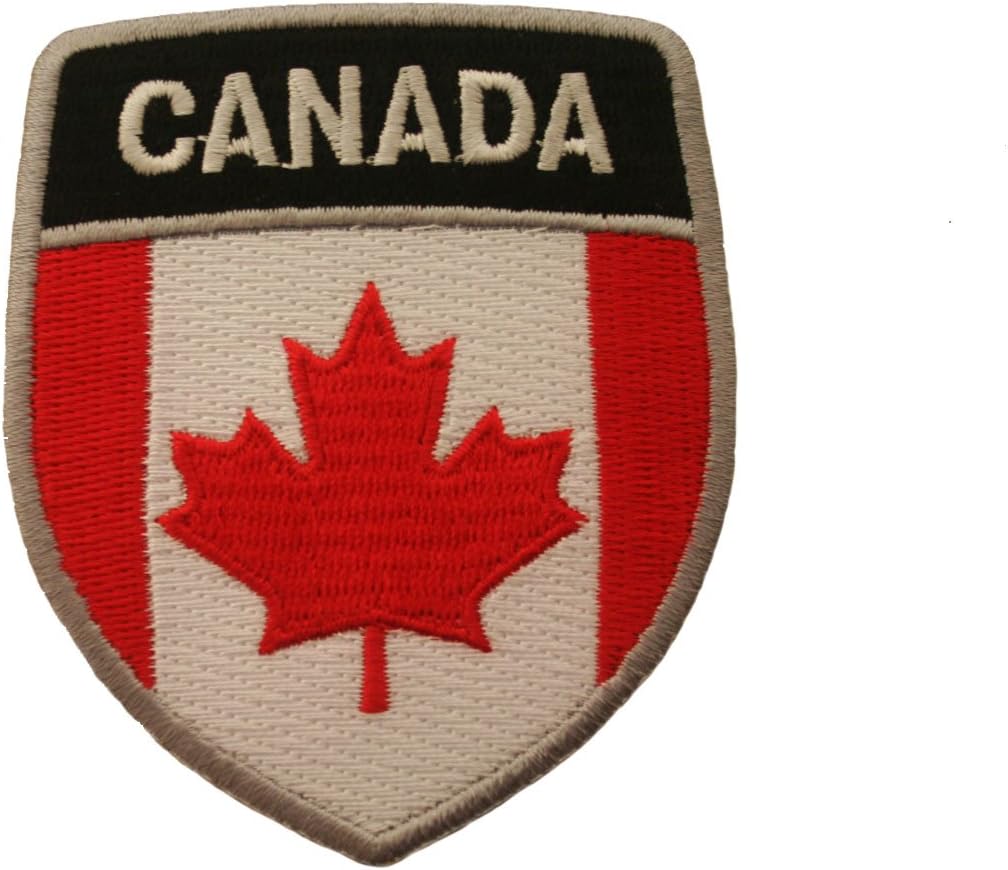 Canada Country Flag Oval Shield Embroidered Iron on Patch Crest Badge ...