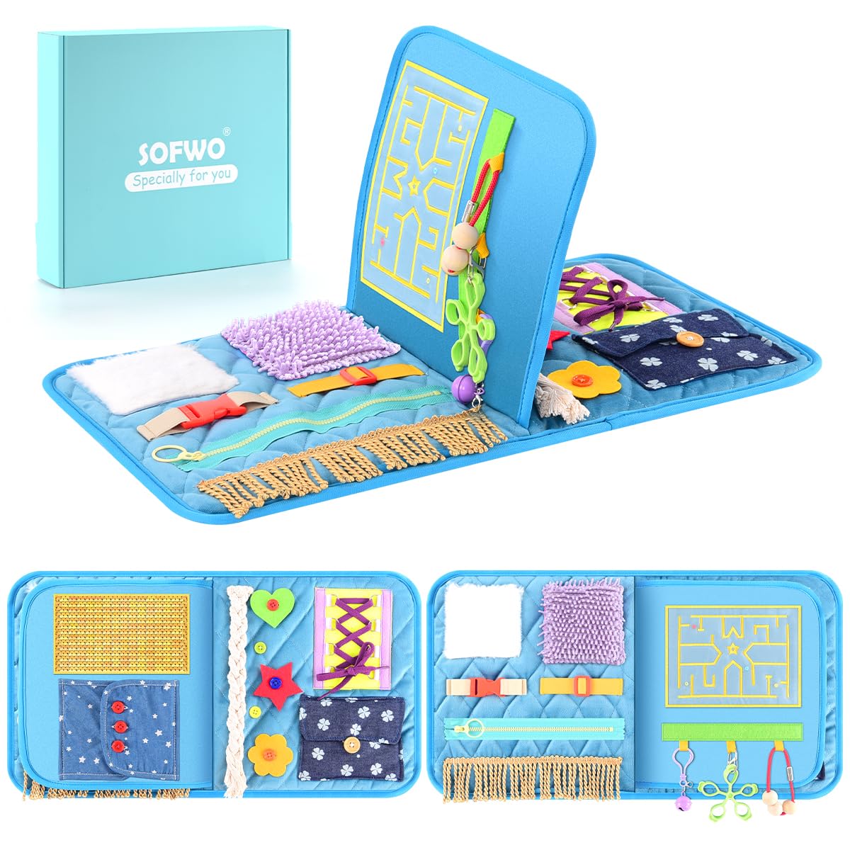 SOFWO Fidget Blanket for Adults with Dementia,Alzheimers Dementia ...