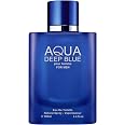 Amazon.com : A CENTER Aqua Deep Blue Cologne for Men Natural Spray ...