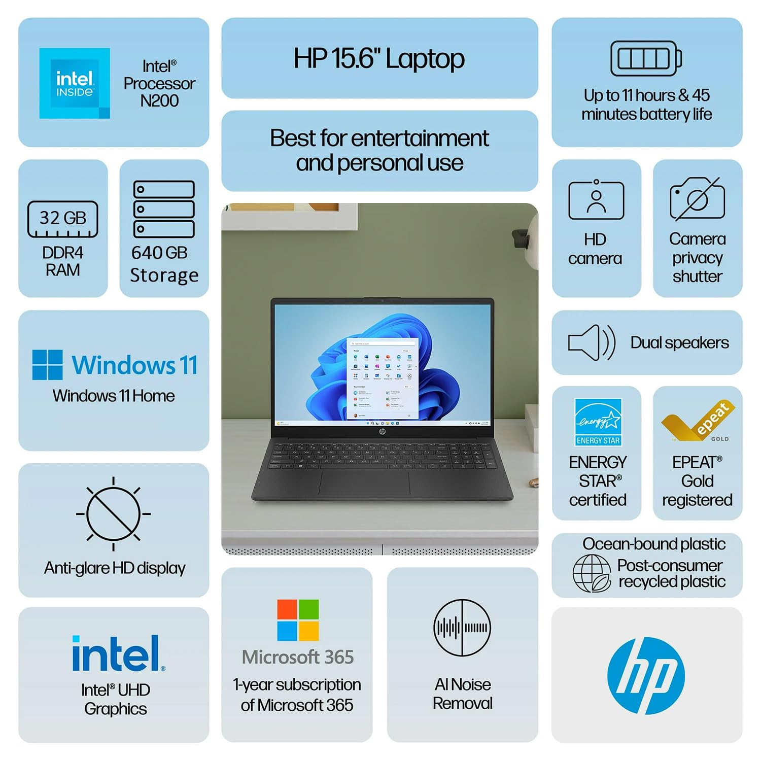 HP 15 Laptop • Back To School Limited Edition With Microsoft 365 • 4 ...